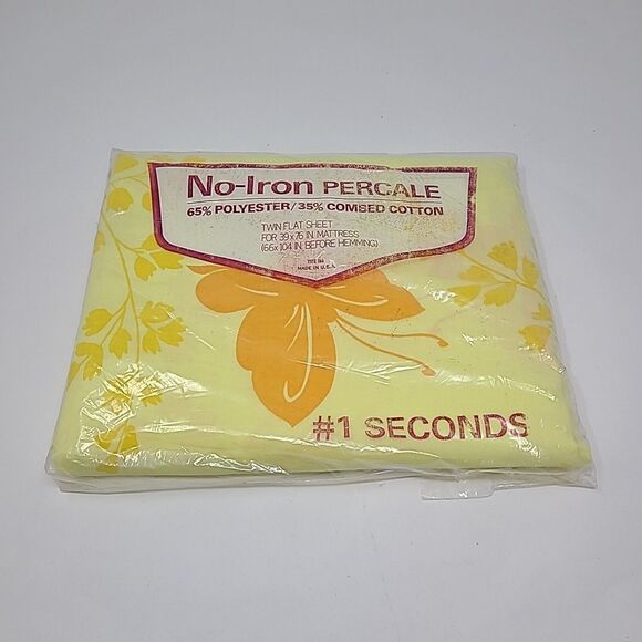 Springmaid | Bedding | Vintage Noiron Percale Twin Flat Sheet Yellow ...